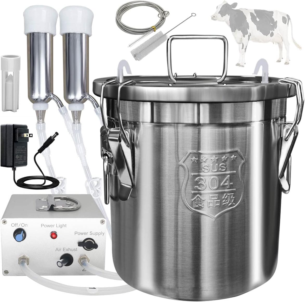 12L Portable Cow Milking Machine With Auto Stop – Until Times Up