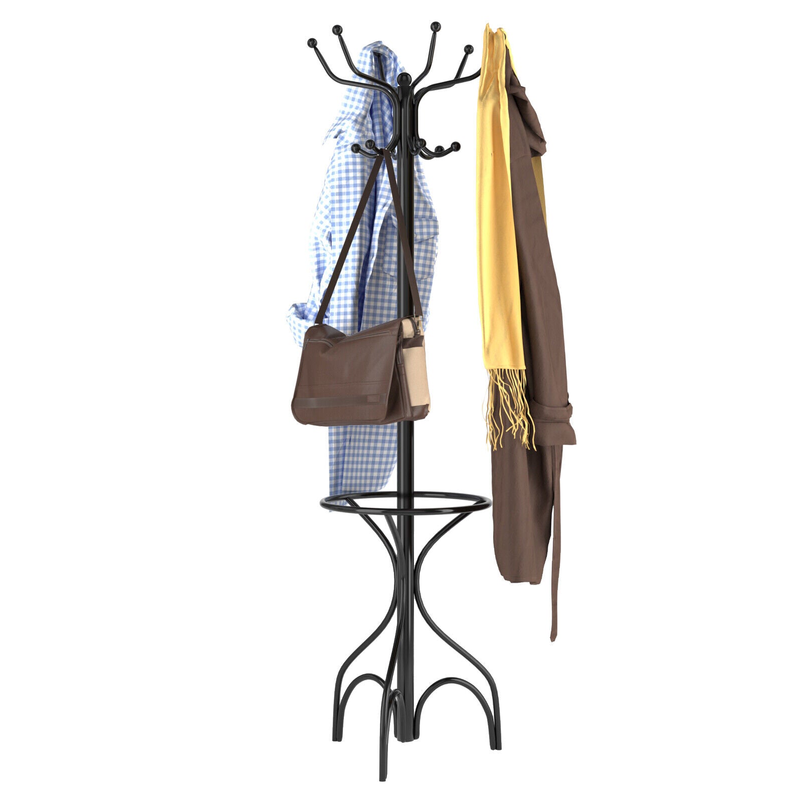Vintage Freestanding Metal Entryway Coat Hat Rack – Until Times Up