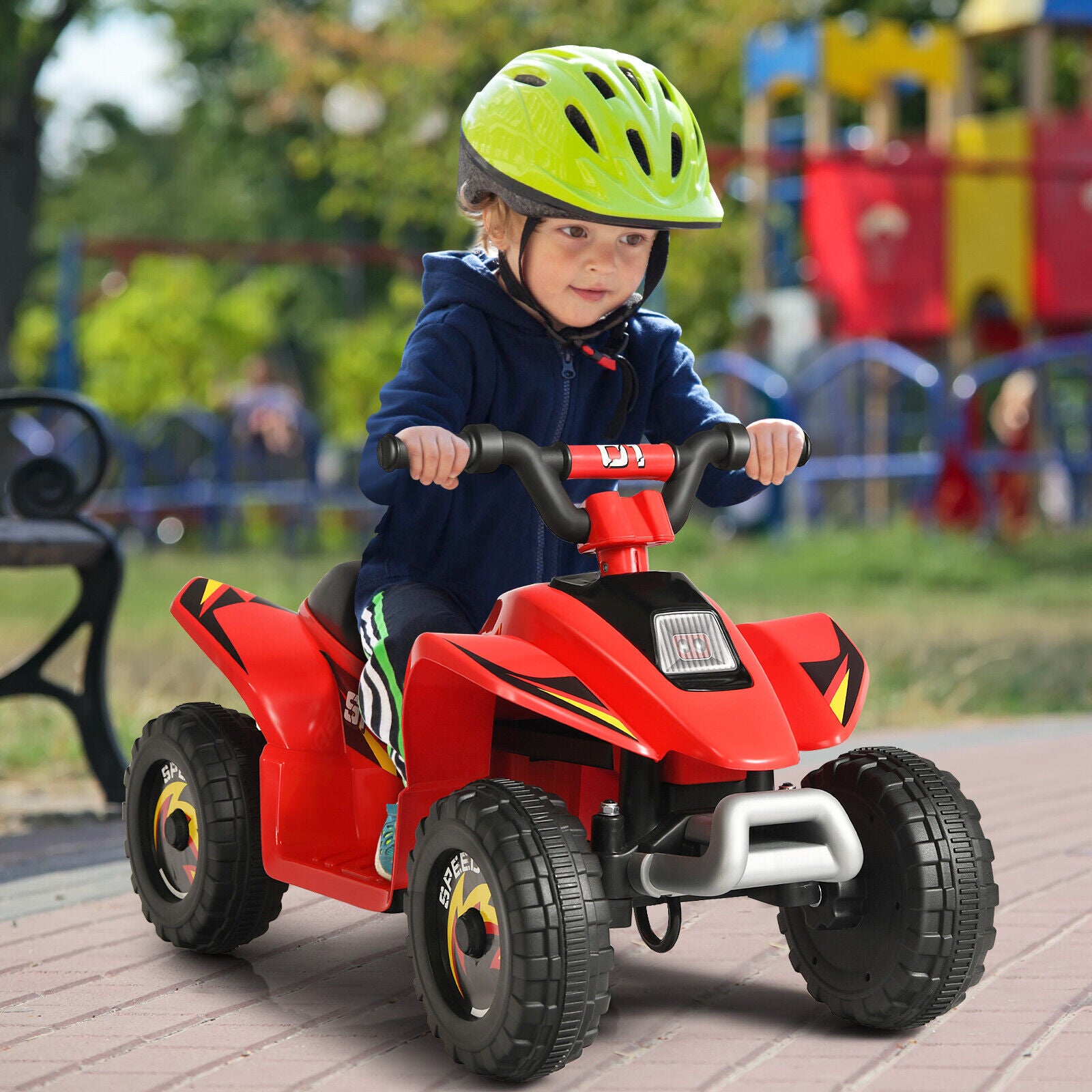 Kids Rechargeable Four Wheeler Ride On Quad ATV Toy 6V – Until Times Up