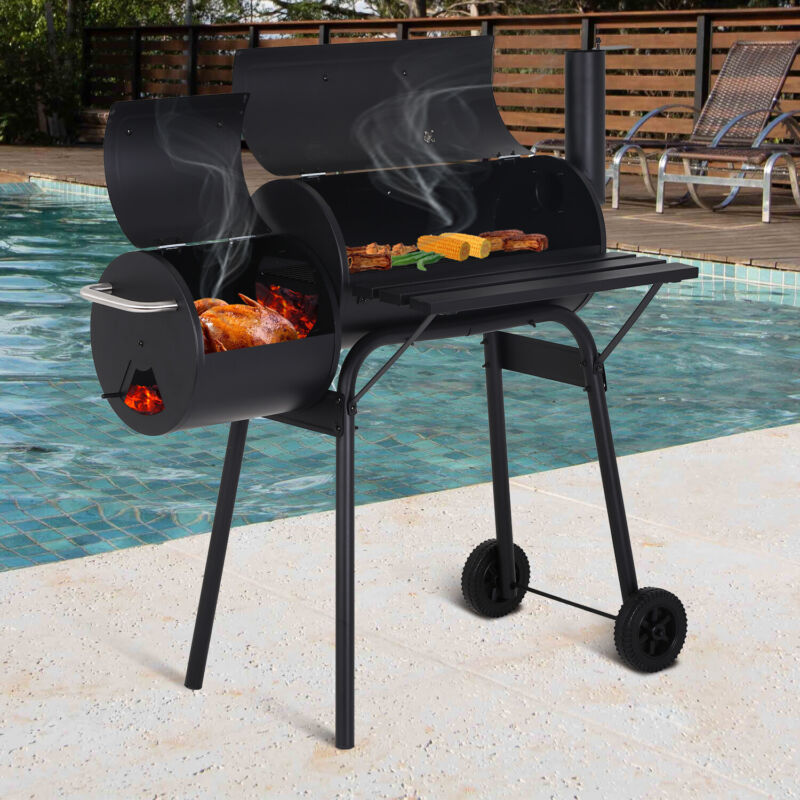 43" BBQ Grill Charcoal Barbecue Pit Outdoor Patio Backyard Meat Cooker ...